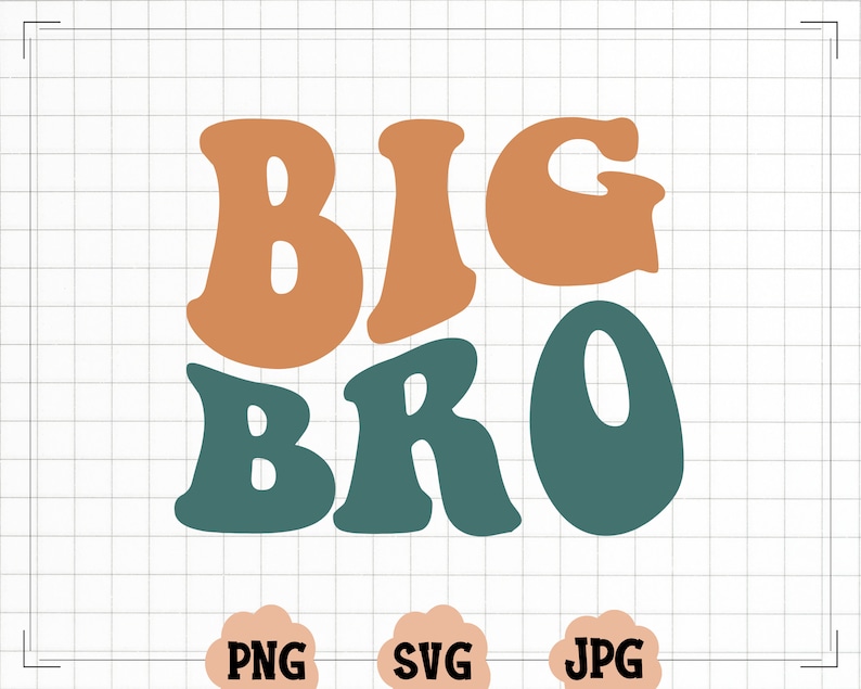 Retro Wavy Big Bro Svg, Big Bro Png, Big Bro Shirt Svg, Big Brother ...
