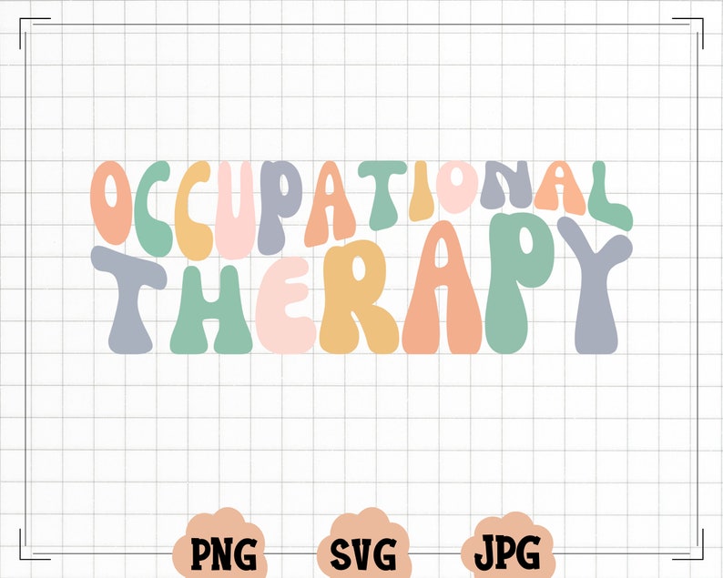 Occupational Therapy Svg OT Svg Therapist Life Wavy Letters - Etsy
