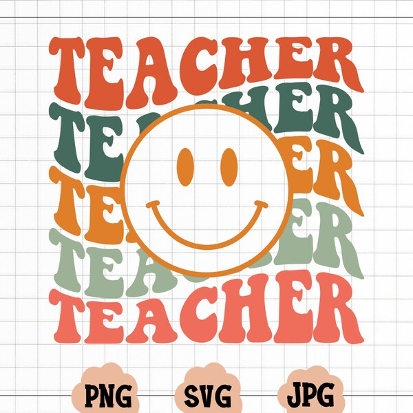 Rainbow Smiley Face - Etsy