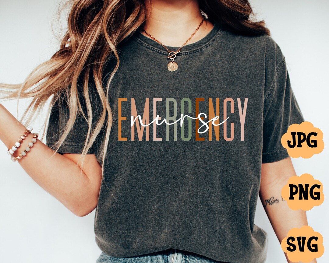 Emergency Nurse Svg Png and Cut Files for Cricut, ED Nurse Shirt Svg ...