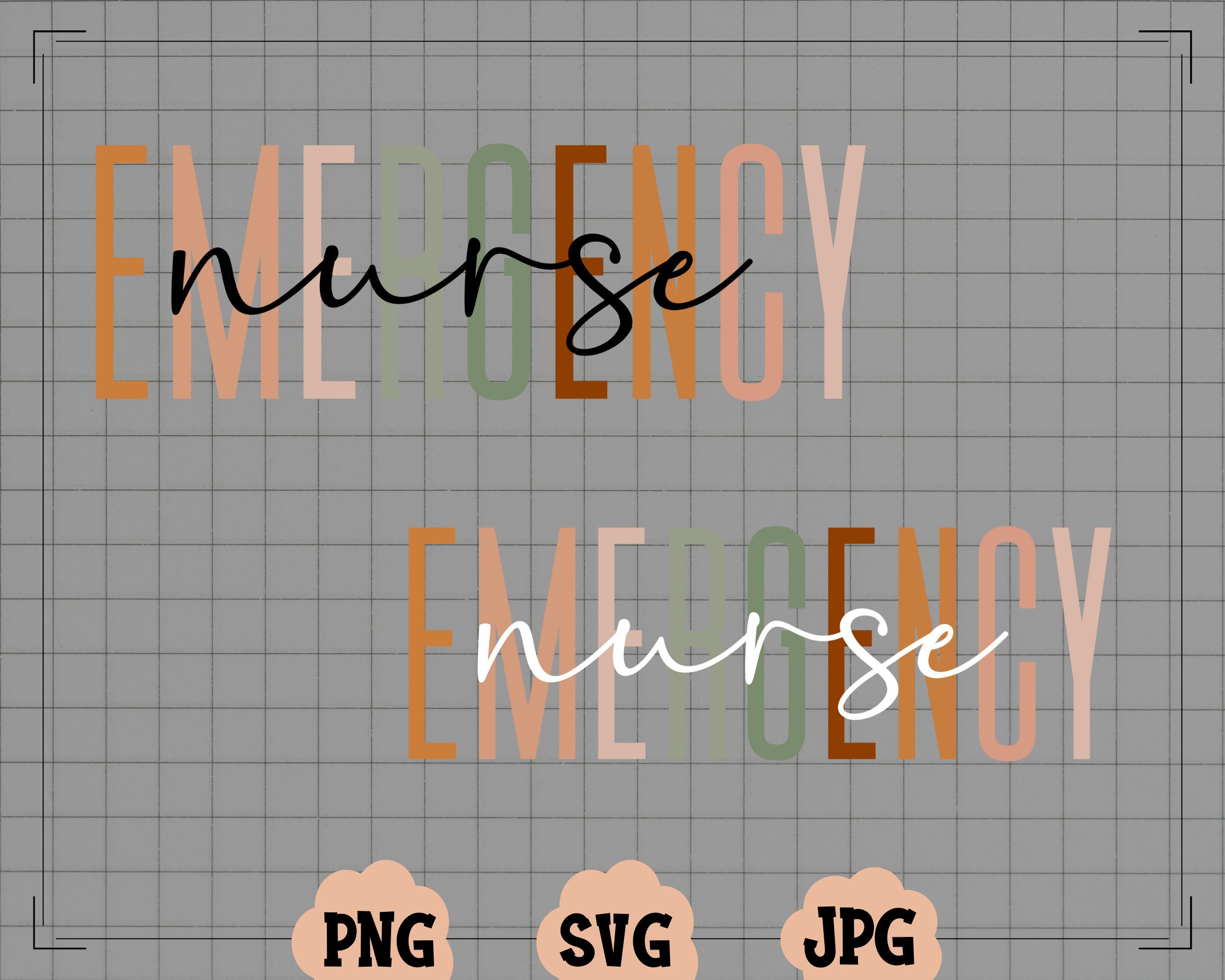 Emergency Nurse Svg Png and Cut Files for Cricut ED Nurse - Etsy Canada