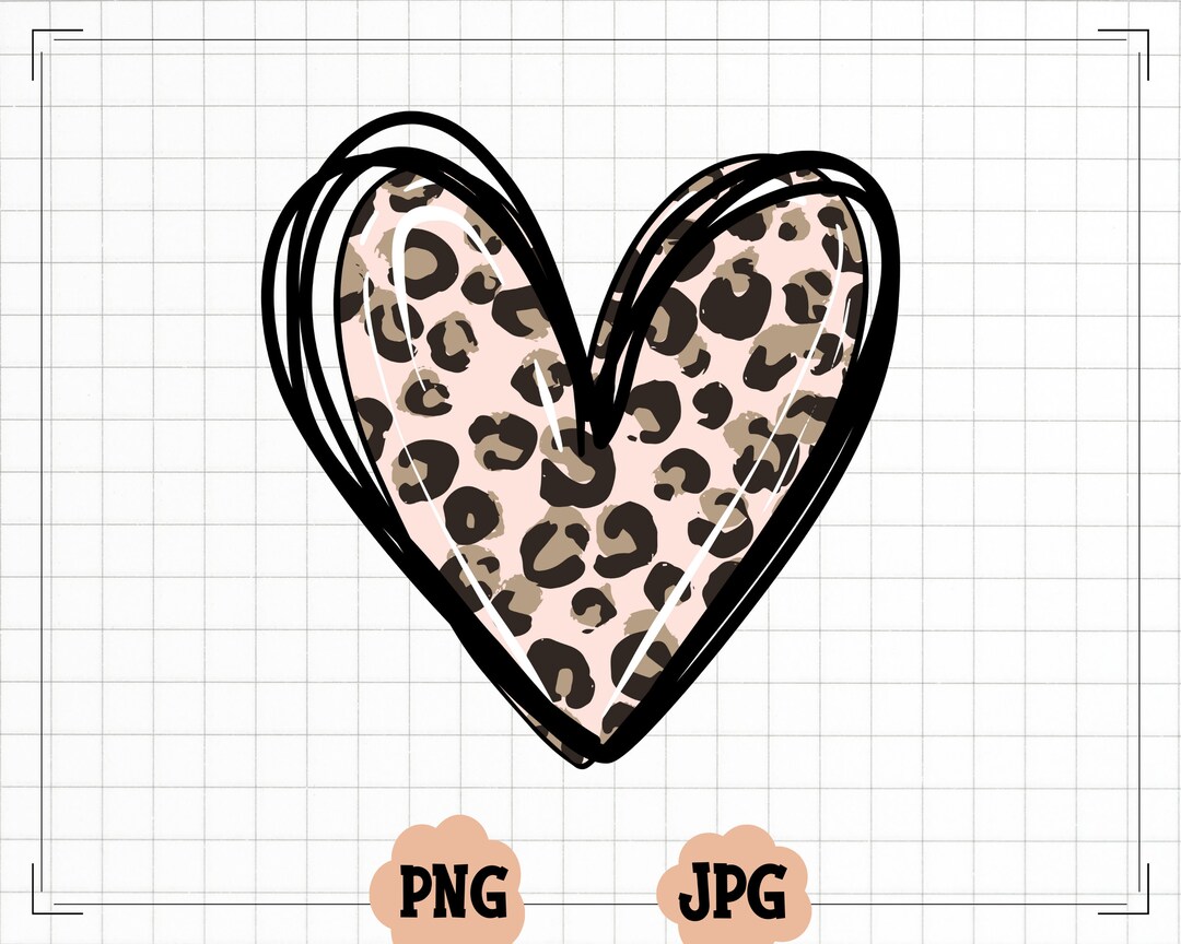 Valentine Heart Png, Pink Leopard Print Heart Png, Valentines Day Png ...