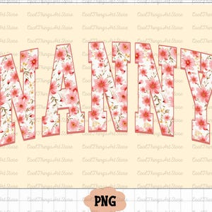 Pink Floral Nanny Png, Granny Flower Png, Nanny Flower Png, Nanny ...
