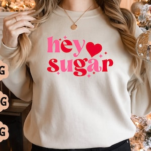 Hey Sugar Retro Svg, Hey Sugar Retro Png Valentine's Day, Valentine ...