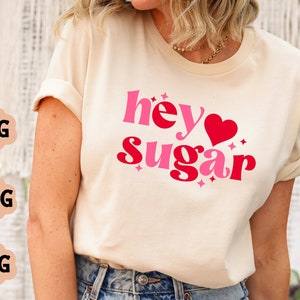 Hey Sugar Retro Svg, Hey Sugar Retro Png Valentine's Day, Valentine ...