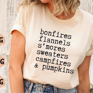 Bonfires Flannels S'mores Sweaters Campfires and Pumpkins |fall SVG ...