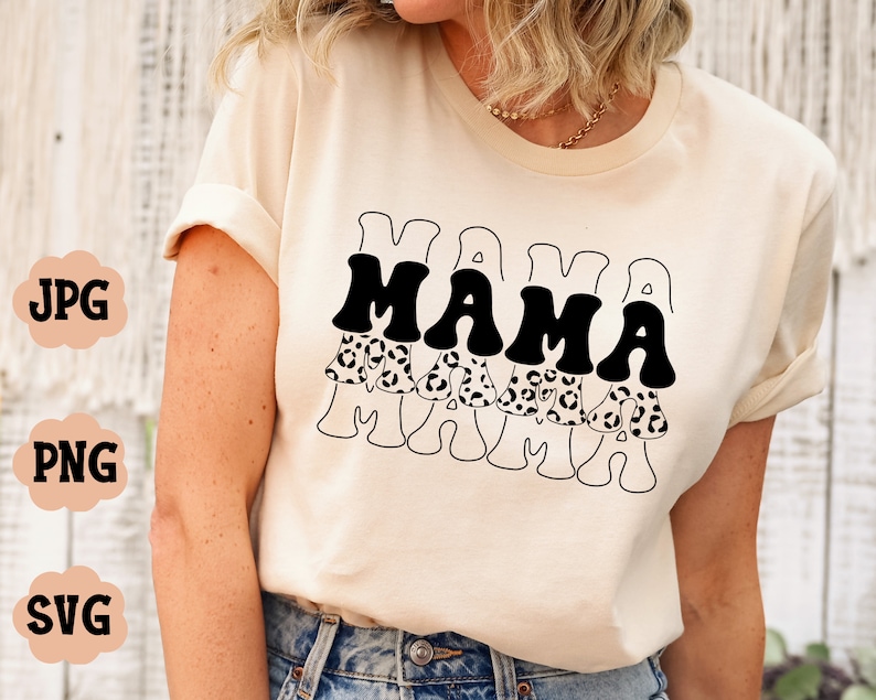 Retro Mama Svg Mama Stacked Svg Mom Life Svg Leopard Mama - Etsy