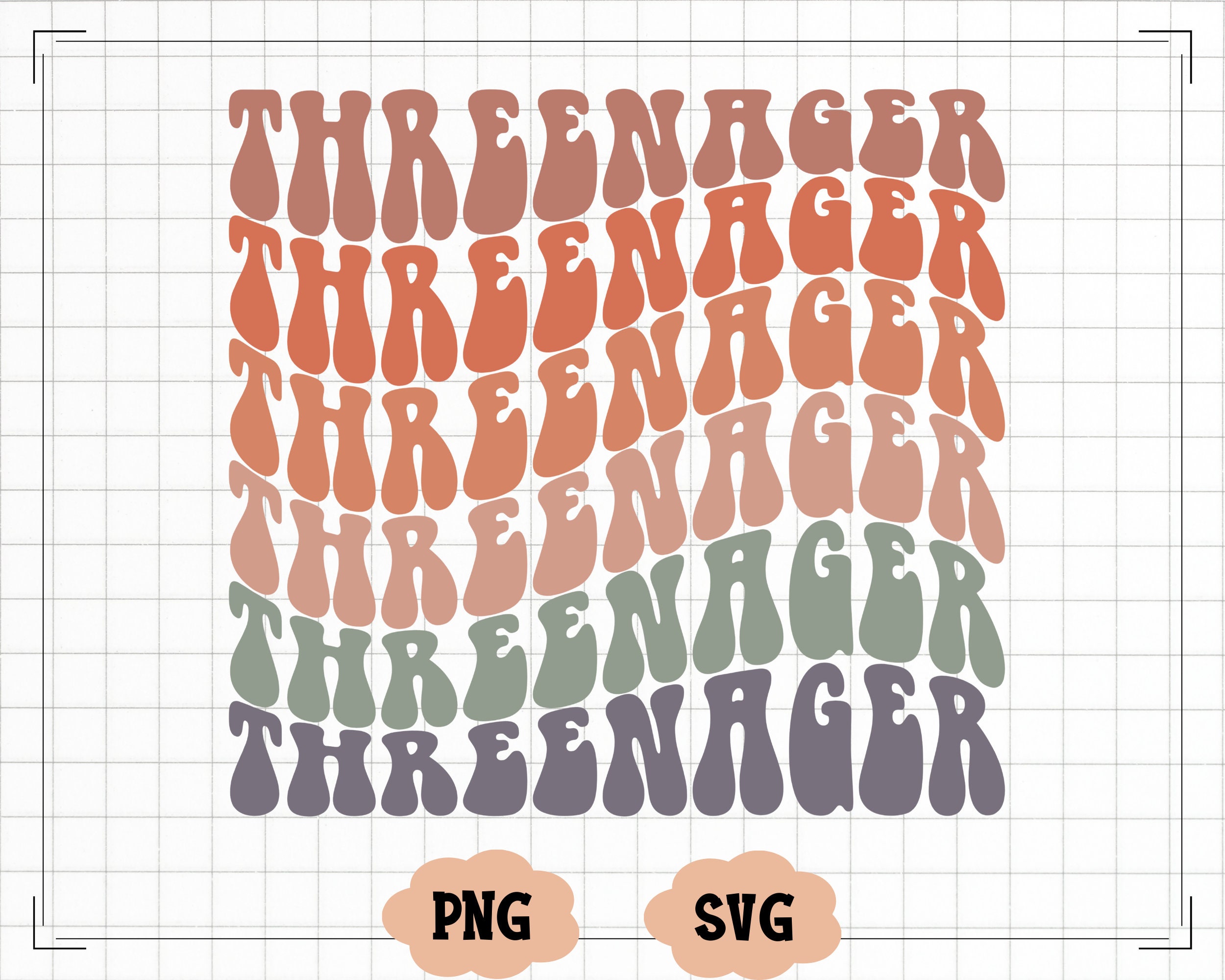 Threenager Svg Threenager Png Third Birthday Svg Birthday - Etsy
