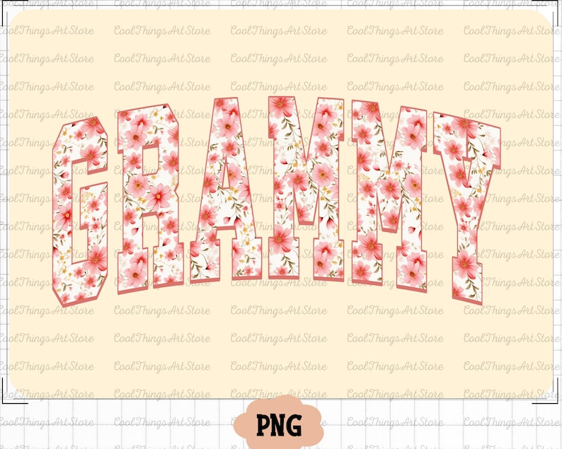 Pink Floral Grammy Png, Grammy Flower Png, Grammy Flower Png, Mawmaw ...