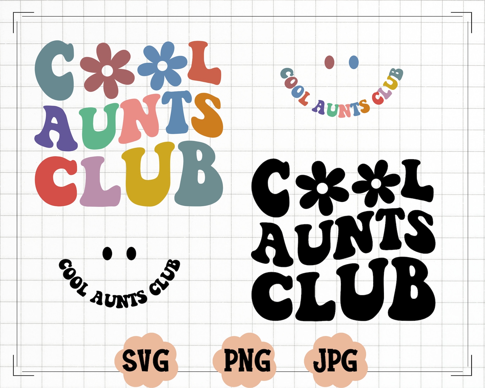 Cool Aunts Club SVG Cool Aunts Club PNG Aunts Svg Aunt to - Etsy