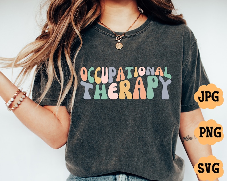 Occupational Therapy Svg OT Svg Therapist Life Wavy Letters - Etsy