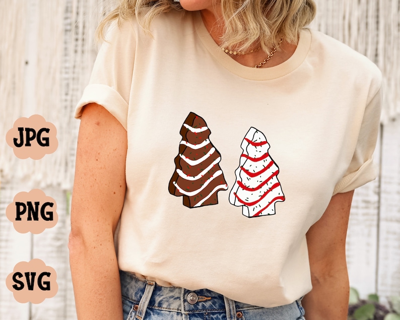 Christmas Cake Tree Svg, Little Debbie PNG, Single Double, High ...