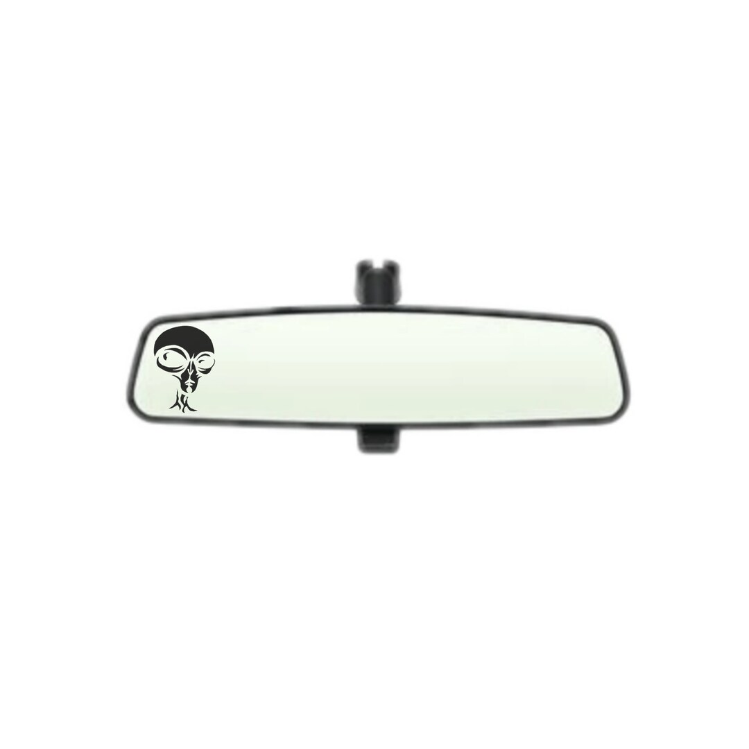 Adorable 1-inch Alien UV Decal for Rearview Mirror Cute Car Accessory ...