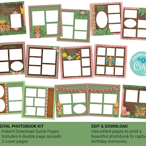 Tropical Paradise Party Digital 12x12 Photobook Kit, Instant Download ...