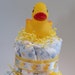 Duck Diaper Cake, Rubber Duck Diaper Cake, Duck Baby Shower, Neutral ...