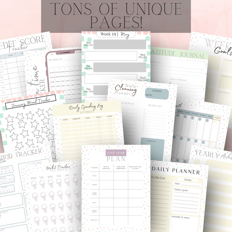 Printable 2023 Bullet Journal Bundle Digital Download Weekly/monthly ...