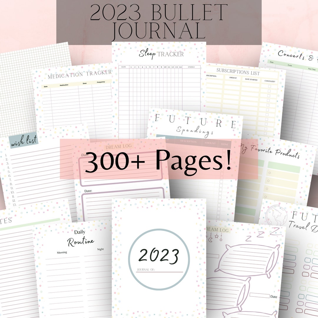 Printable 2023 Bullet Journal Bundle Digital Download Weekly/monthly ...