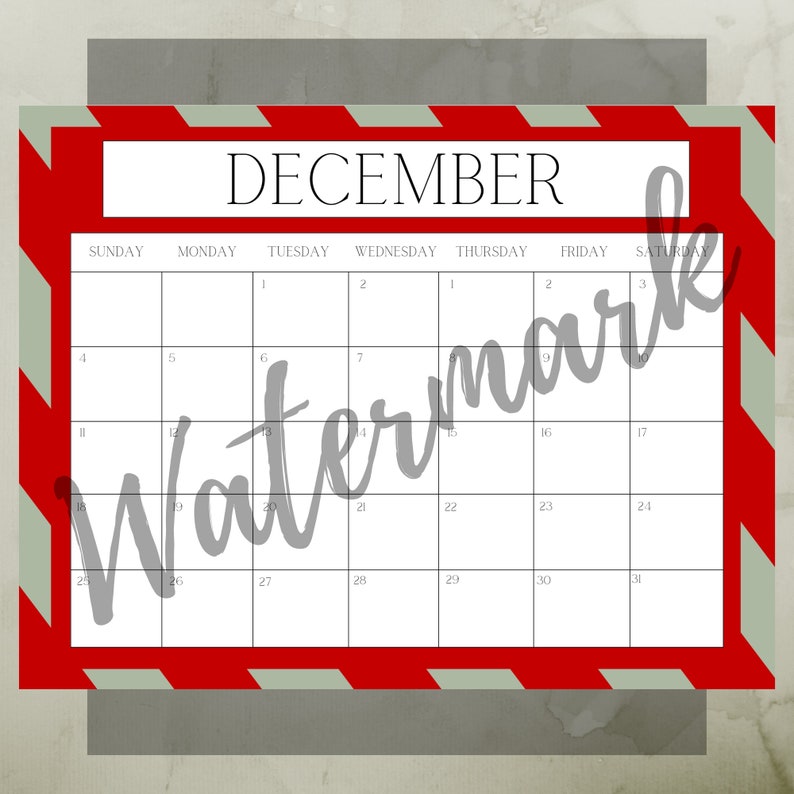 December 2022 Calendar Printable Tracker - Etsy