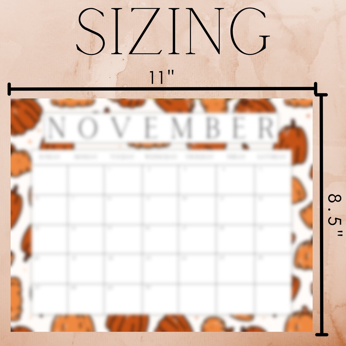 November 2022 Calendar Printable Calendar / Tracker Fall - Etsy