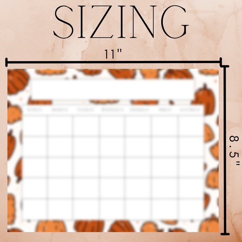 Fall Calendars NO DATES Printable Calendars / Trackers - Etsy