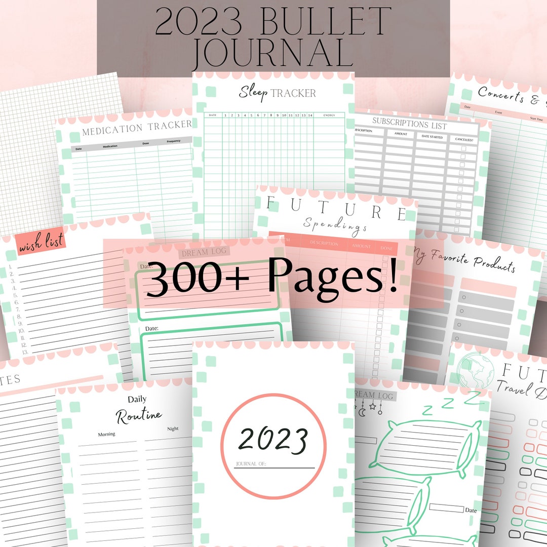 Printable 2023 Bullet Journal Bundle Digital Download - Etsy Australia