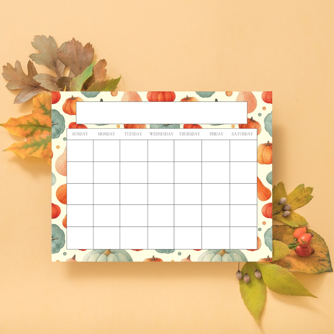 Fall Calendars NO DATES Printable Calendars / Trackers - Etsy