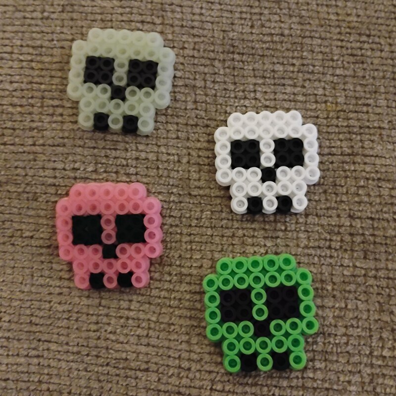 Perler Bead Skull - Etsy