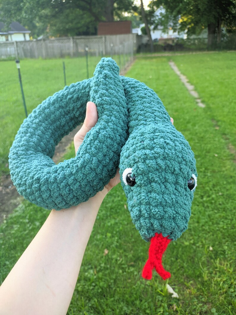 Crochet Green Snake - Etsy