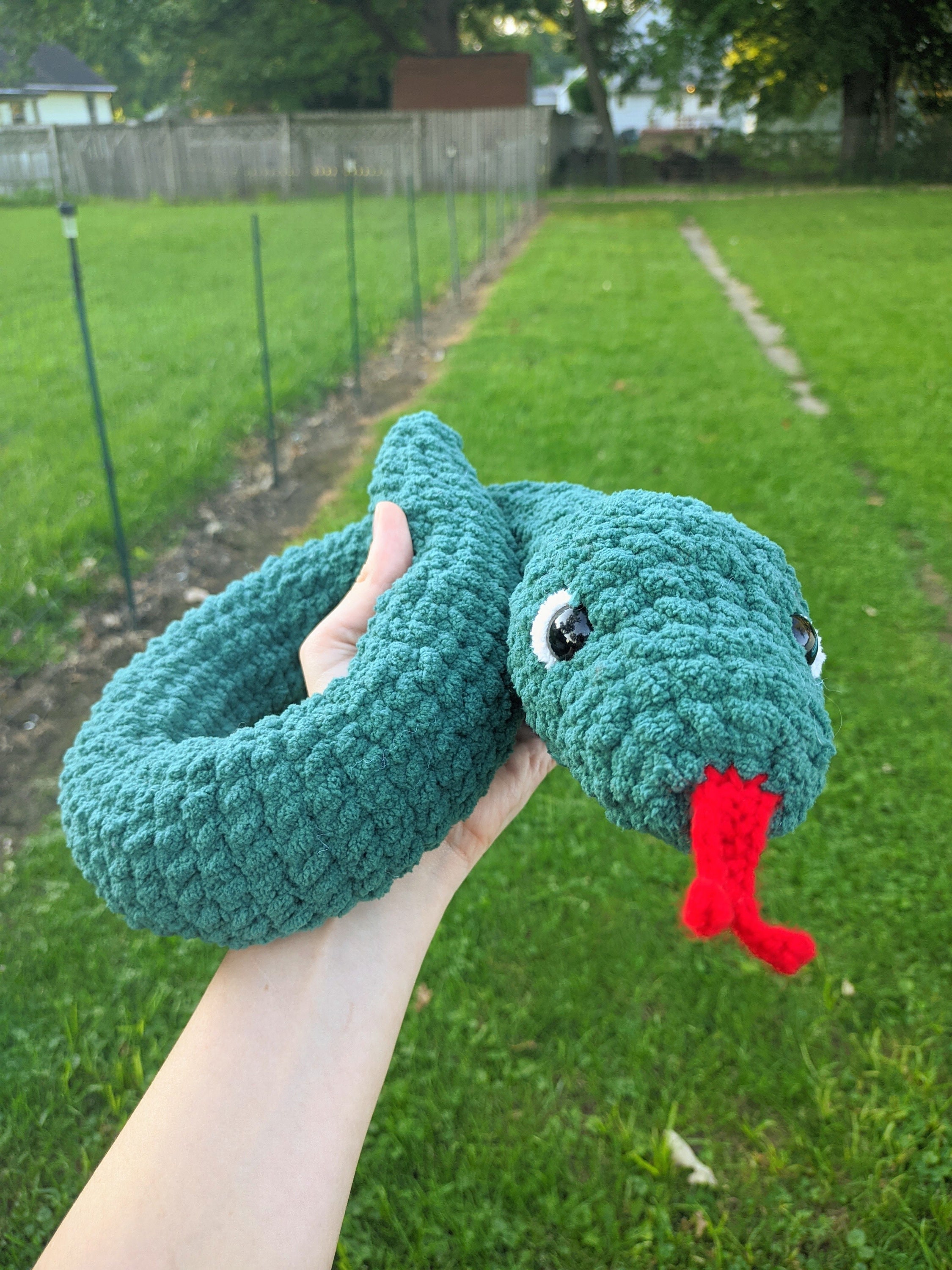 Crochet Green Snake - Etsy