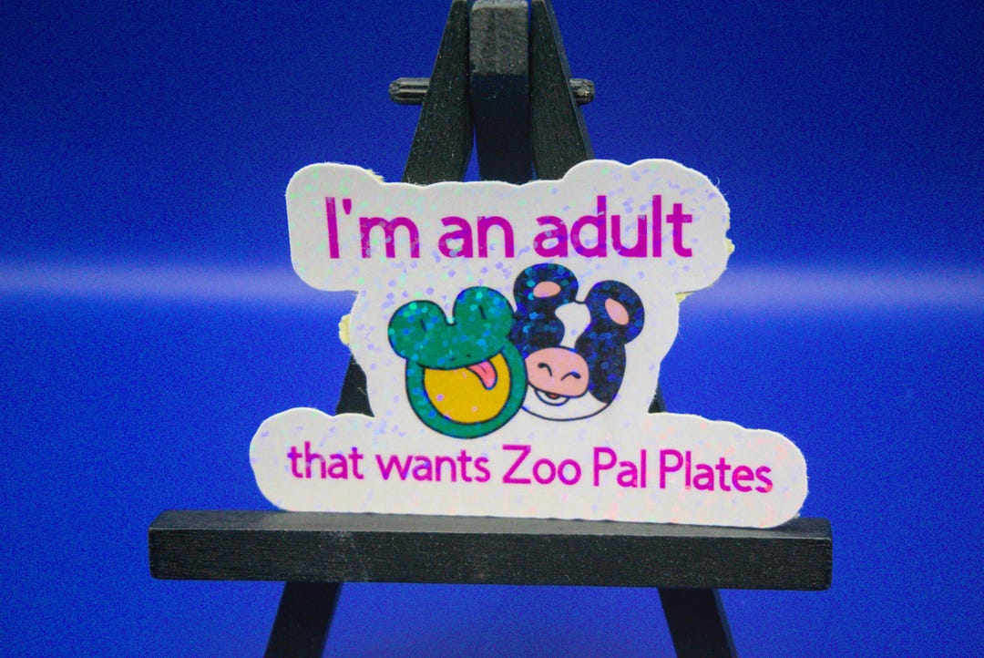 Zoo Pal Plates Adult Sticker - Etsy