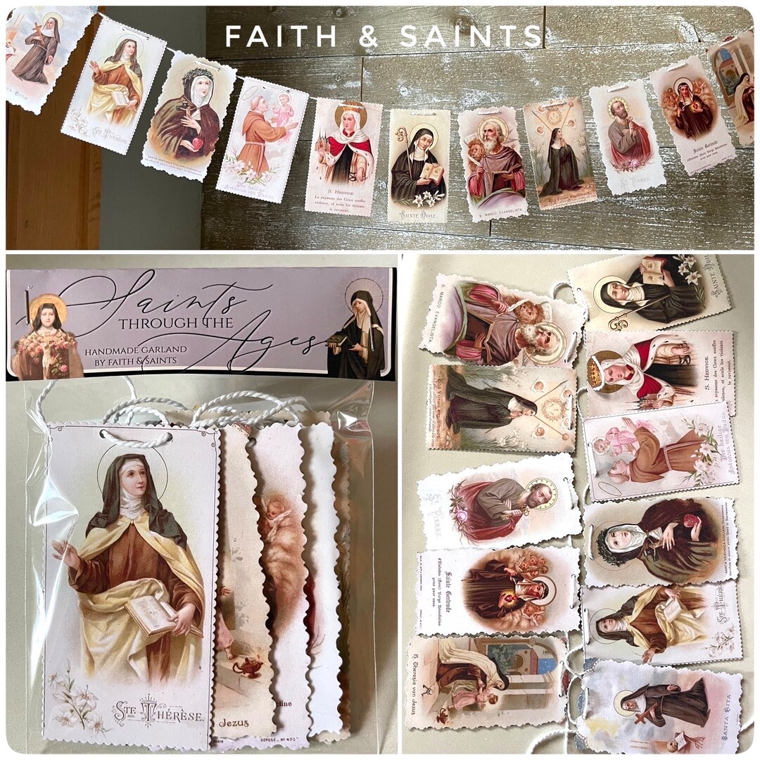Saints Through the Ages Handmade Garland Vintage Style - Etsy