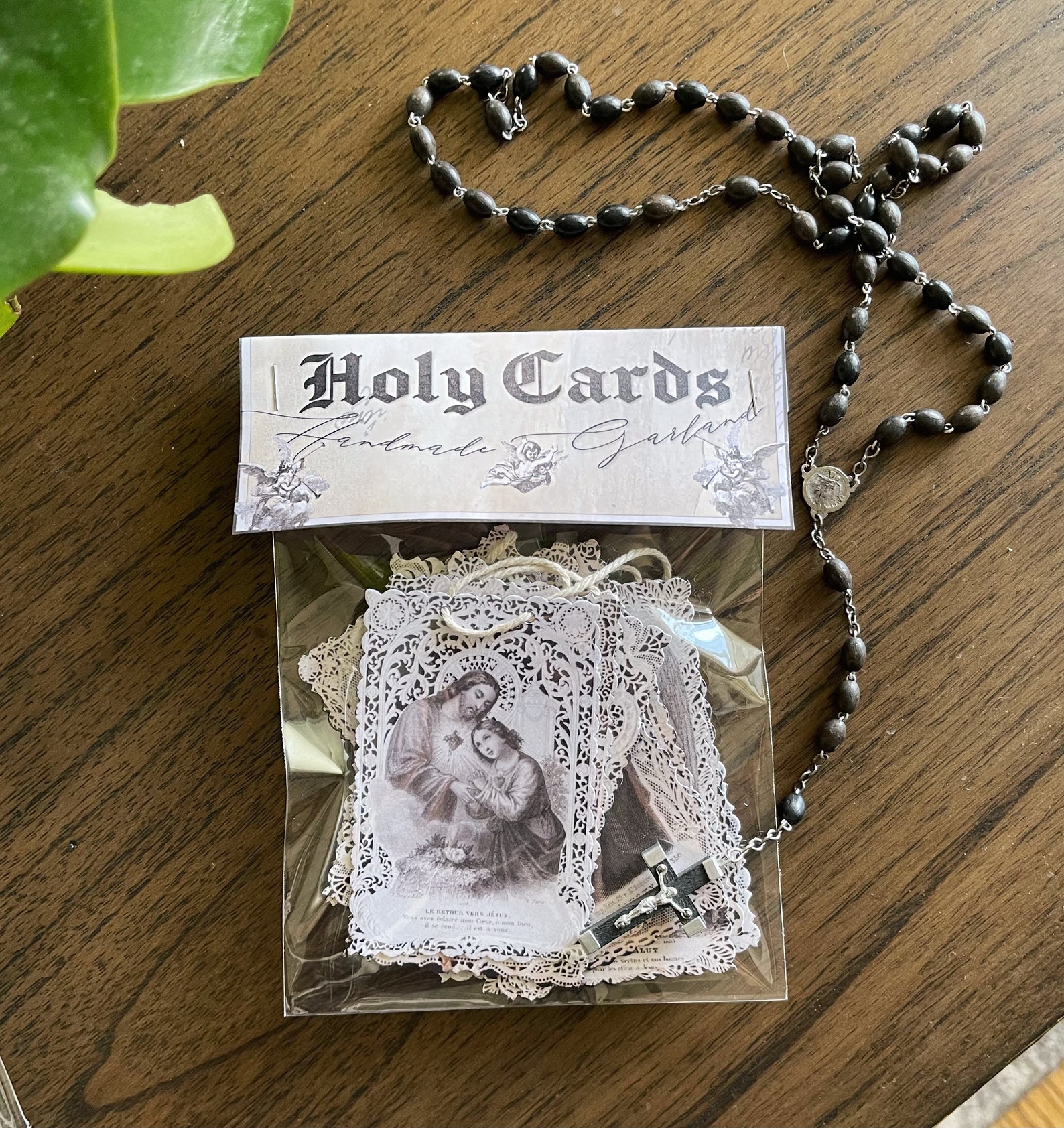 Holy Cards Garland Vintage Style Completely Handmade - Etsy