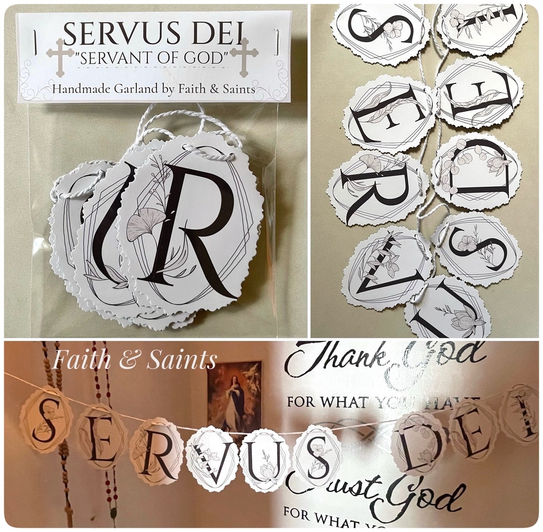 Servus Dei Garland Latin Banner Completely Handmade - Etsy