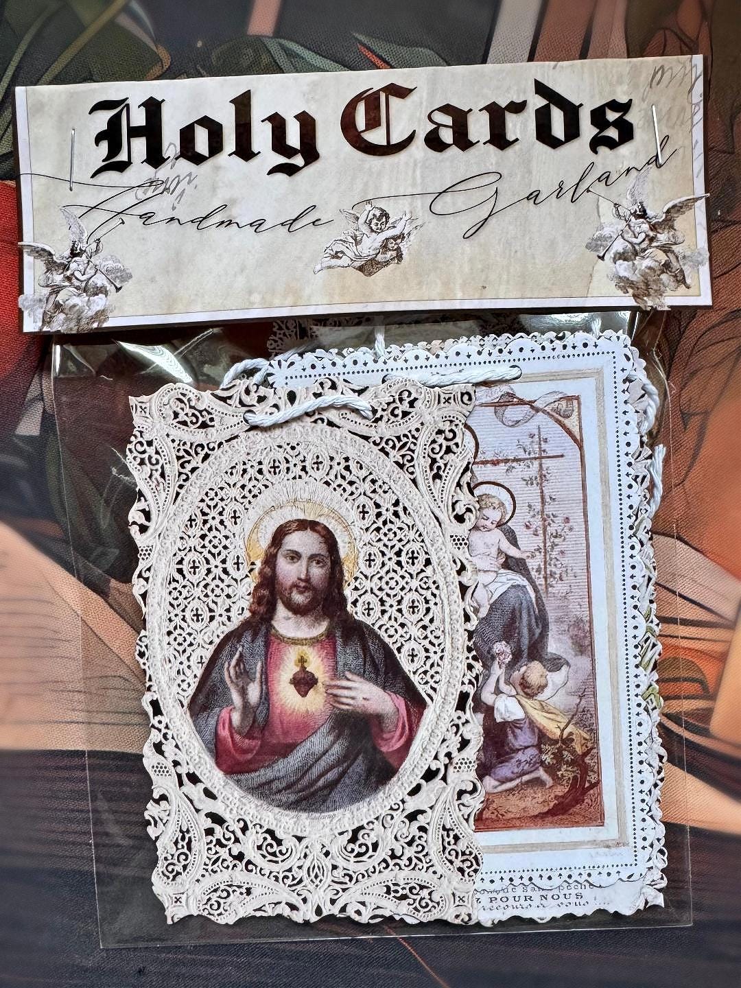 Large Holy Cards Garland - Handmade Vintage Style - Etsy