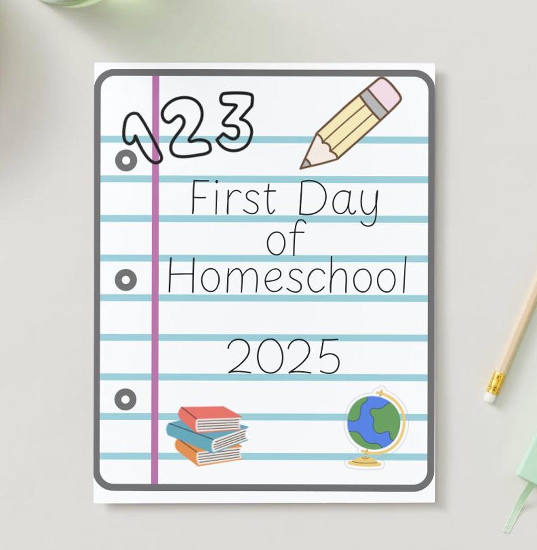 First Day of Homeschool Printable 2025 - Etsy