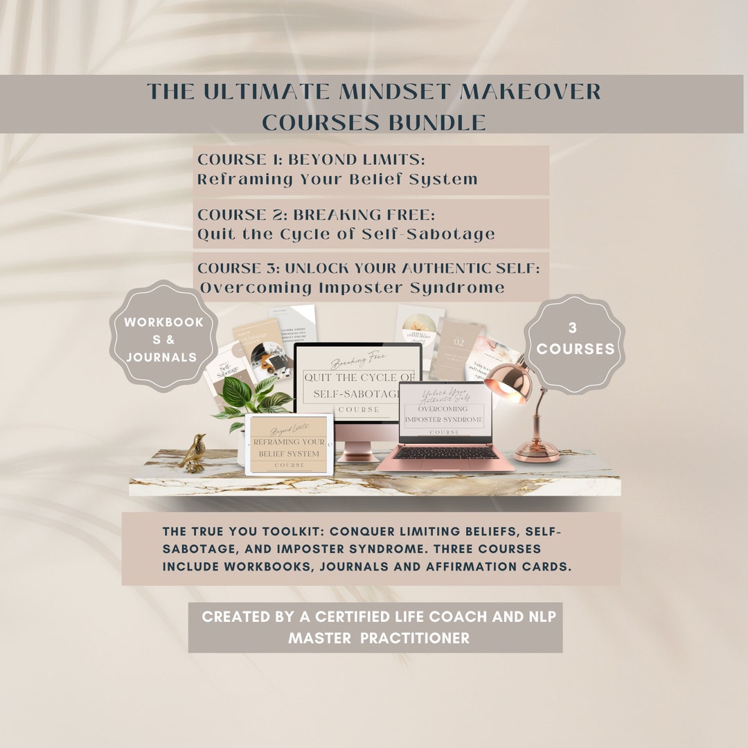 MINDSET Life Coaching COURSE BUNDLE, Limiting Beliefs, Imposter ...