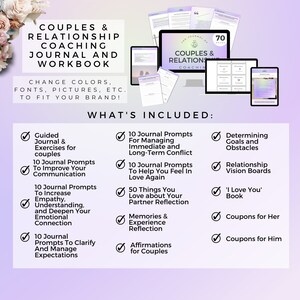 Printable Guided Couple and Relationship Therapy Journal, Marriage Counseling, Relationship ...