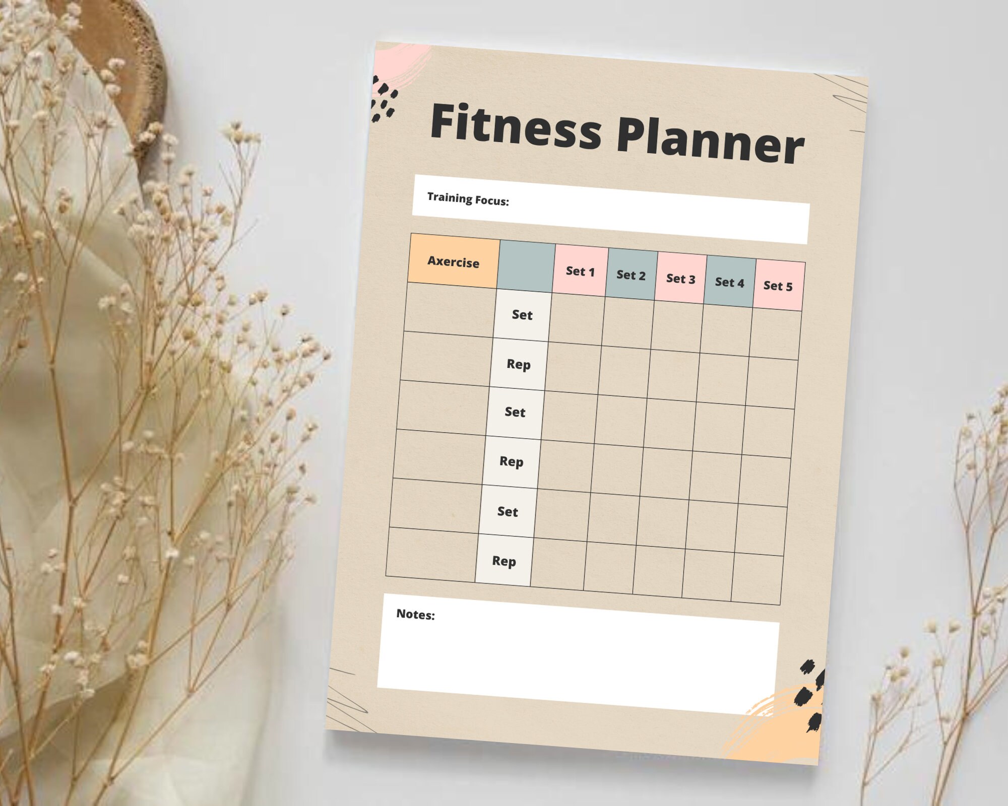 Fitness Planner, Workout Planner, Weight Loss & Wellness Journal ...