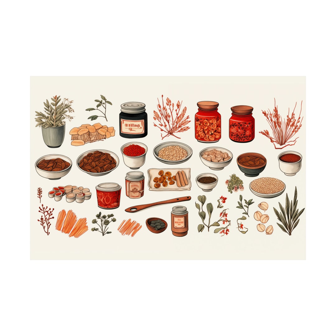 Korean Fusion Food Matte Horizontal Poster - Etsy