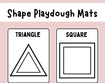 2D Shapes Playdough Mats Fine Motor Activity for Kids Hands-on 2 ...
