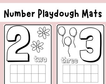 Printable Playdough Number Mats 1 - 20 With Ten Frames | Number ...