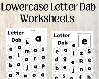 Letter Dab Worksheet - Etsy