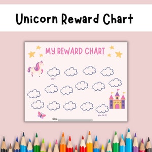 Printable Unicorn Reward Chart for Kids - Cute Motivation Tracker - Etsy