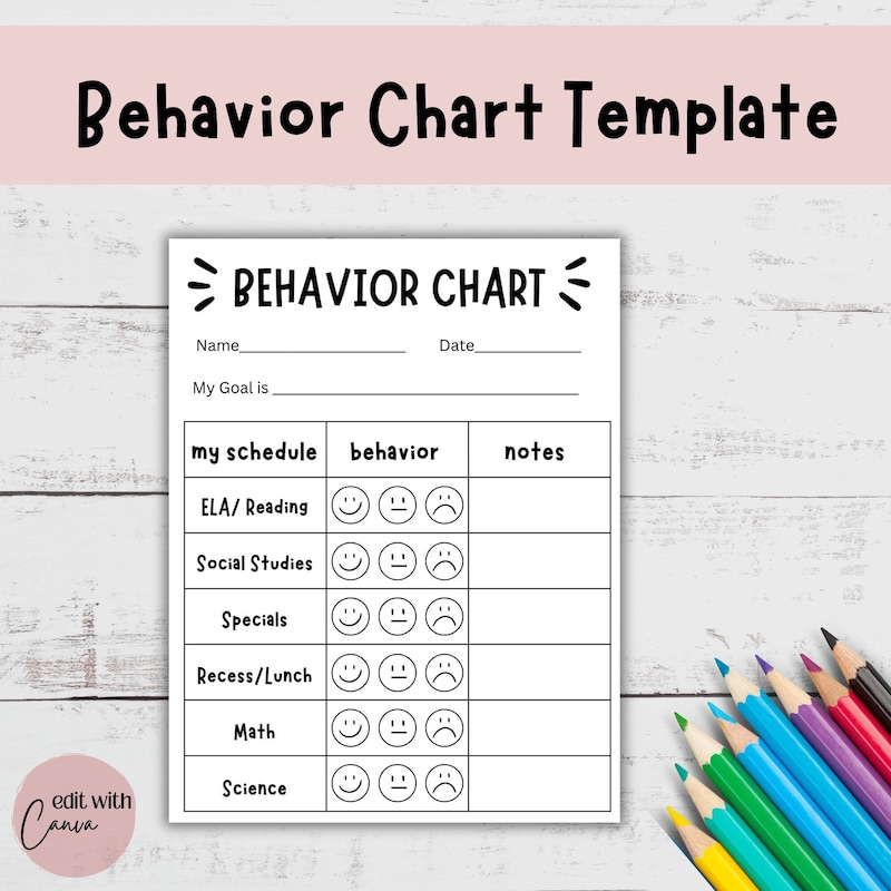 Daily Behavior Sheet - Etsy