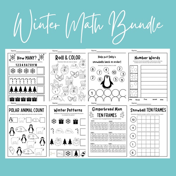 Math Worksheets - Etsy