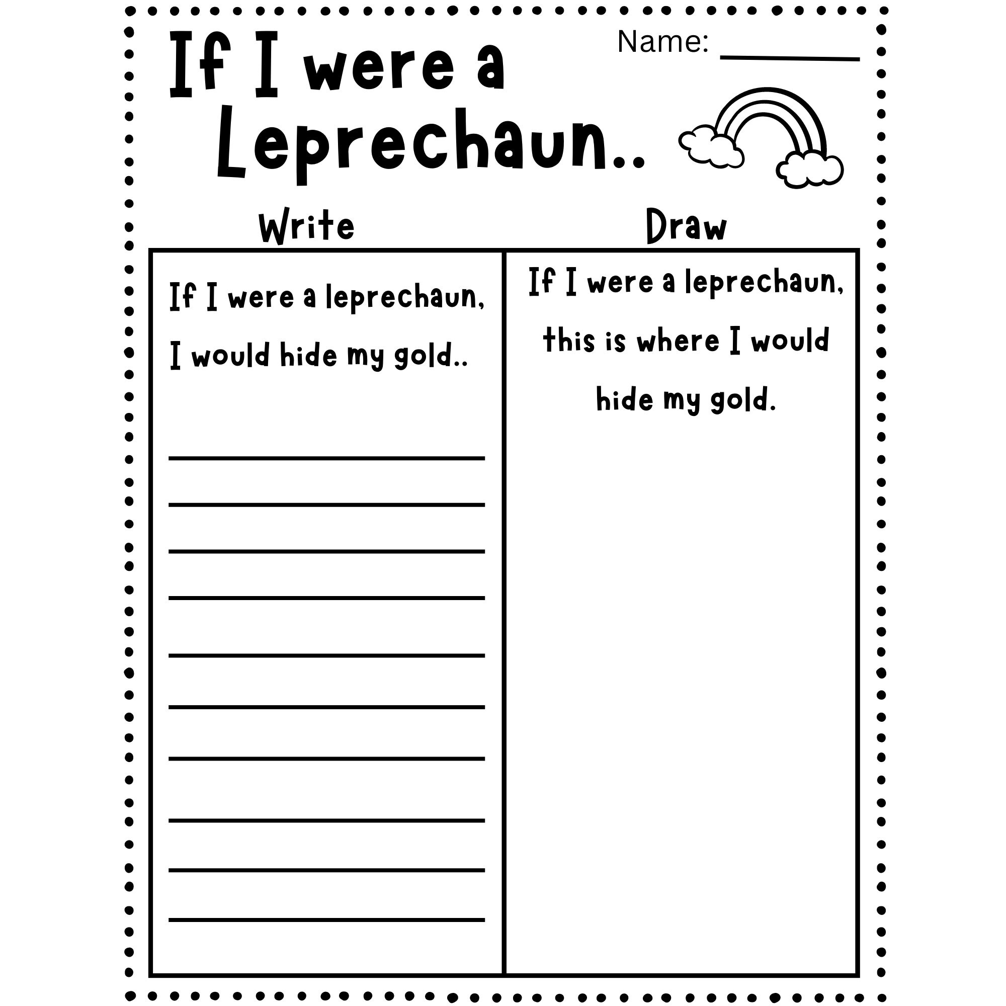 St. Patrick's Day Writing Bundle, Writing Worksheets, Writing Practice ...