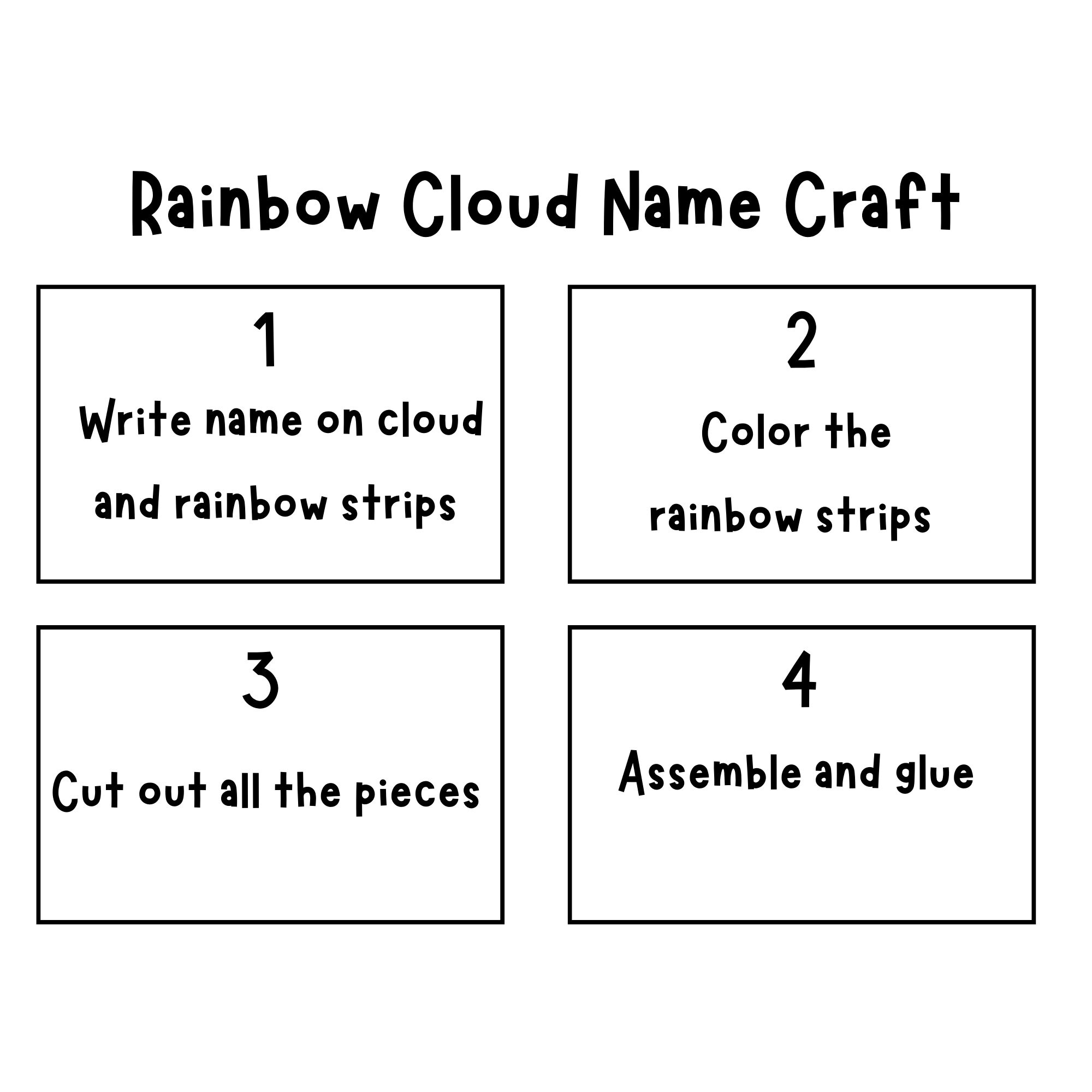 Rainbow Name Craft, St Patrick's Day, Kids Craft, Preschool Craft ...