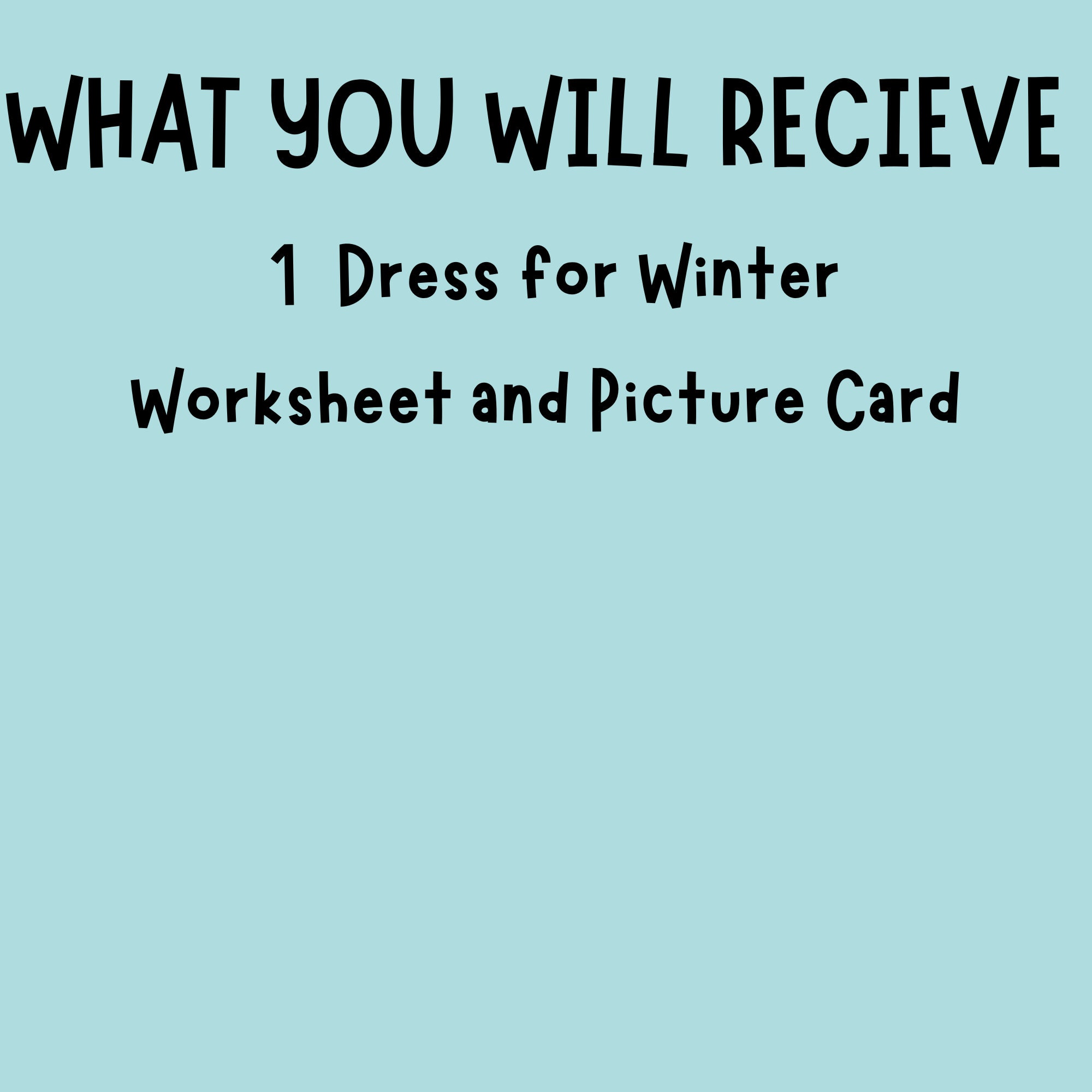 Dress for Winter Sorting Worksheet Winter (Download Now) - Etsy