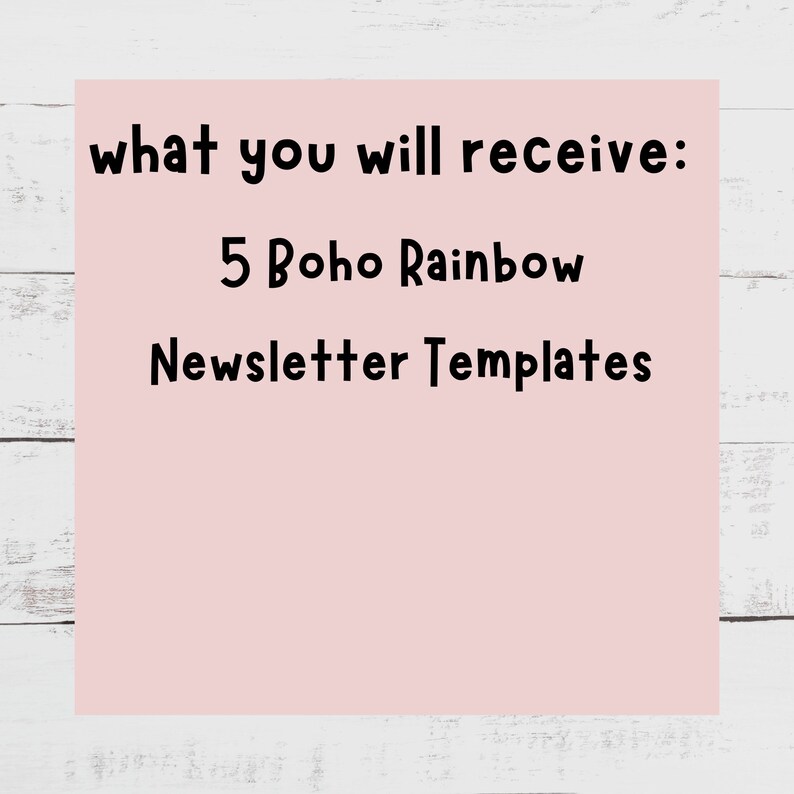 Boho Rainbow Editable Classroom Newsletter Digital Download - Etsy