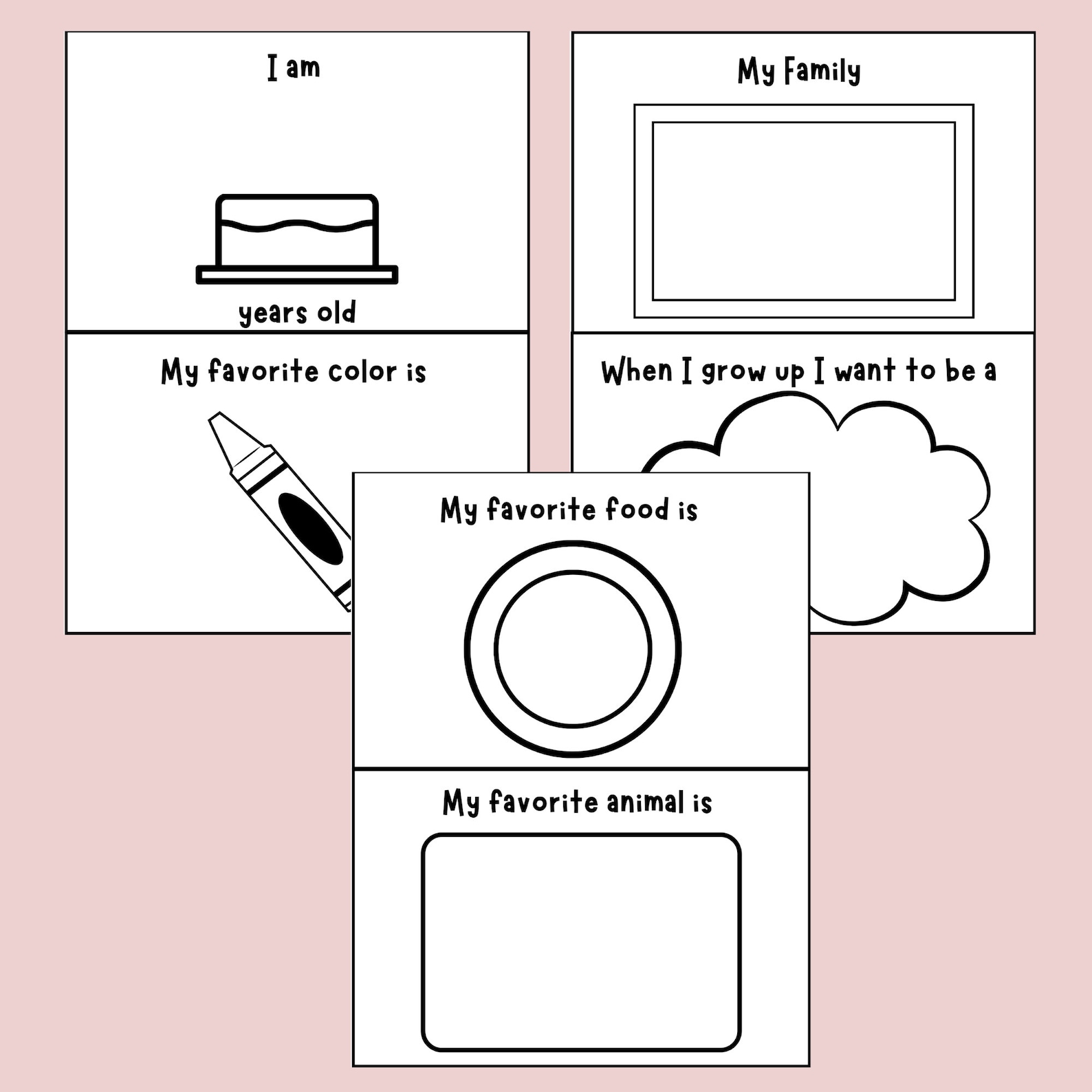 All About Me Mini Book, Emergent Reader (digital Download) - Etsy